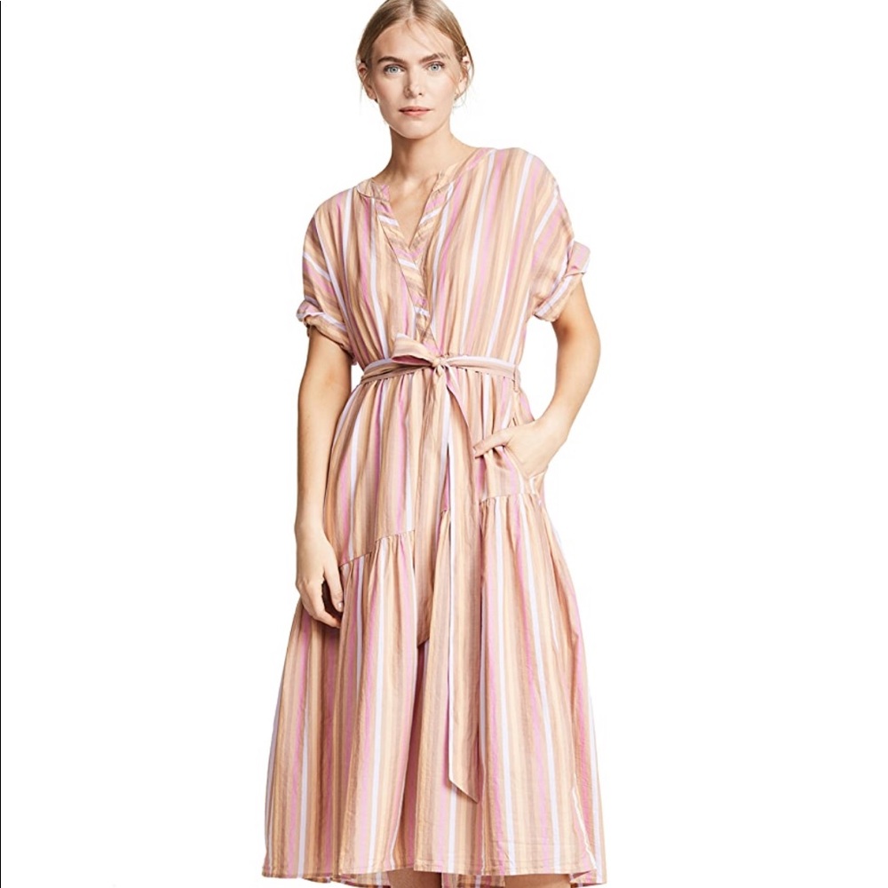 Xirena Midi Dress (Neapolitan Stripes) Xs - Gem